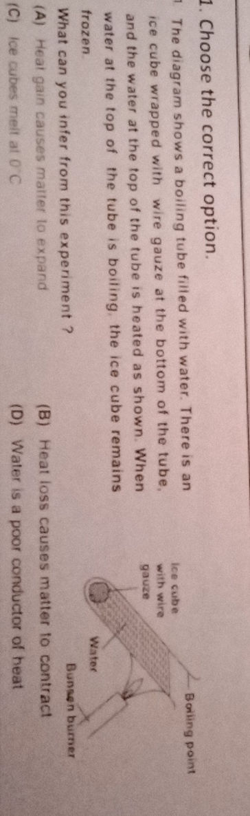 1. Choose the correct option. The diagram | StudyX