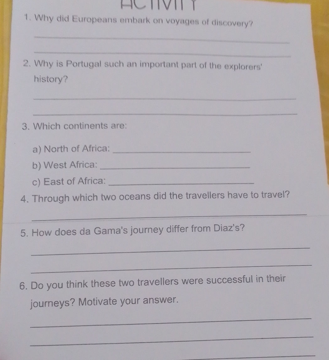 1. Why did Europeans embark on voyages of | StudyX