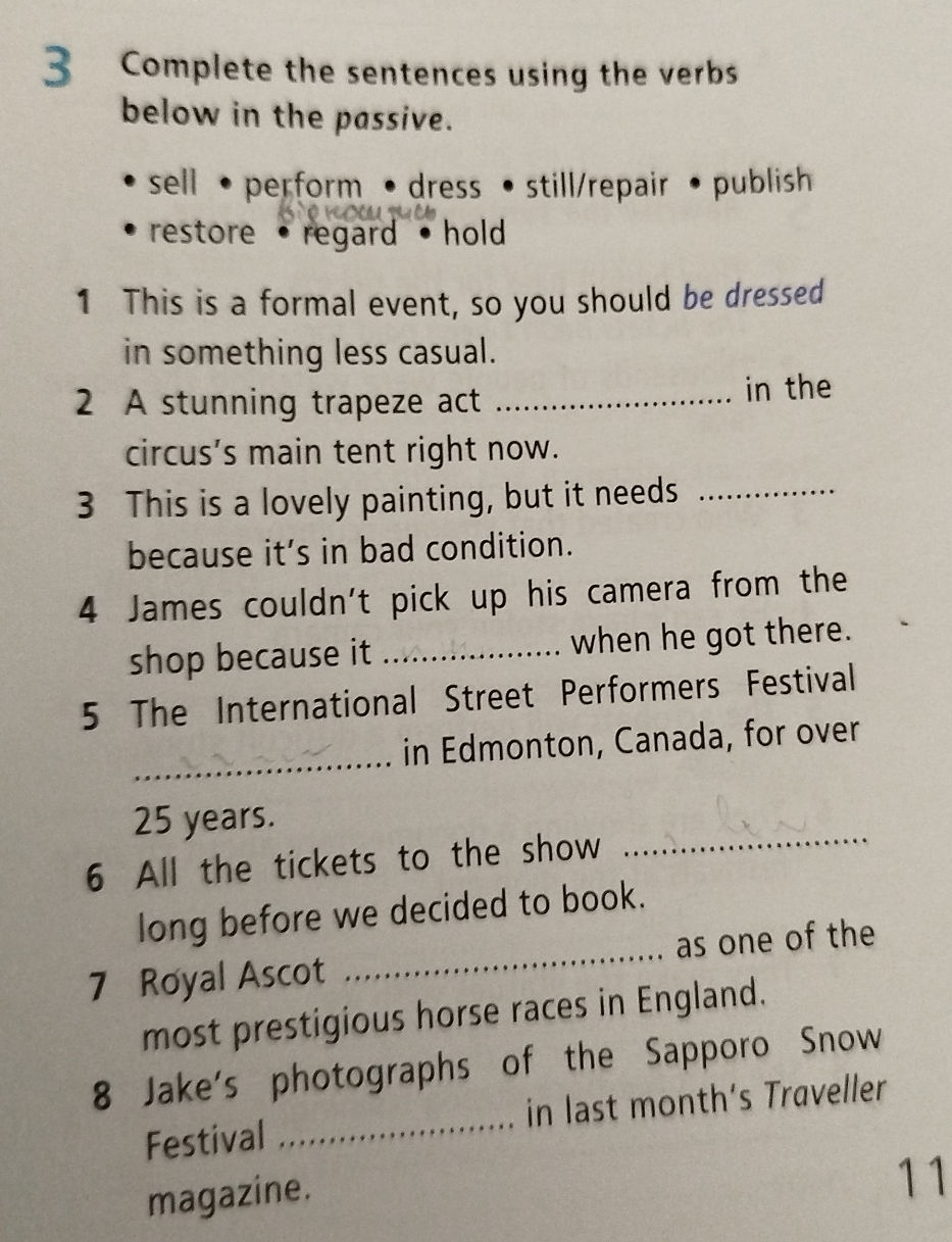 3 Complete the sentences using the verbs | StudyX