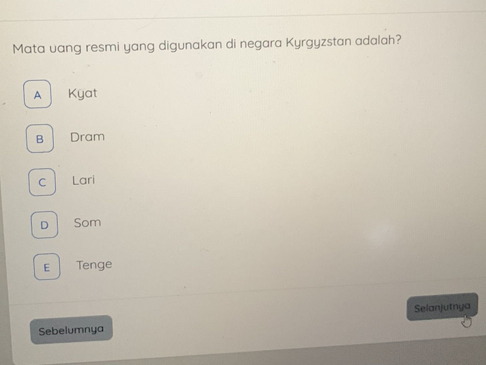 Mata uang resmi yang digunakan di negara | StudyX