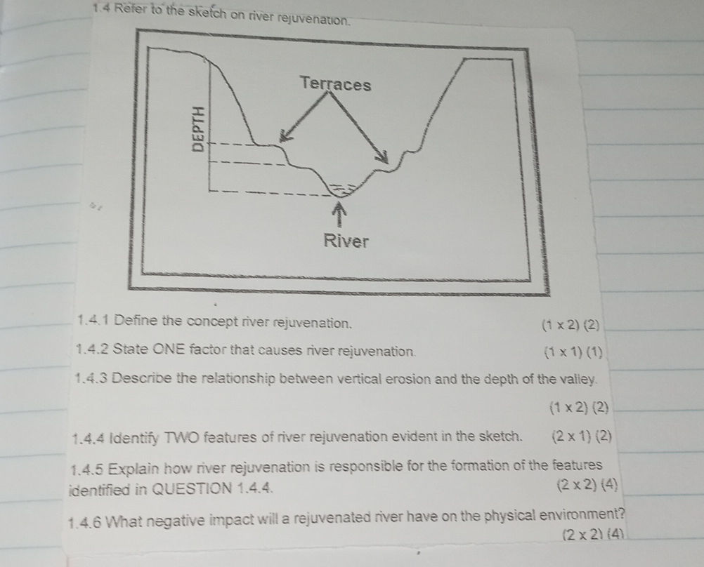 1.4 Refer to the sketch on river | StudyX