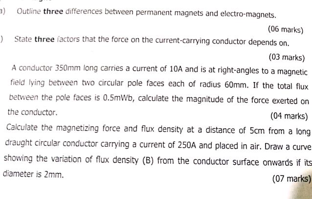 a) Outline three differences between | StudyX