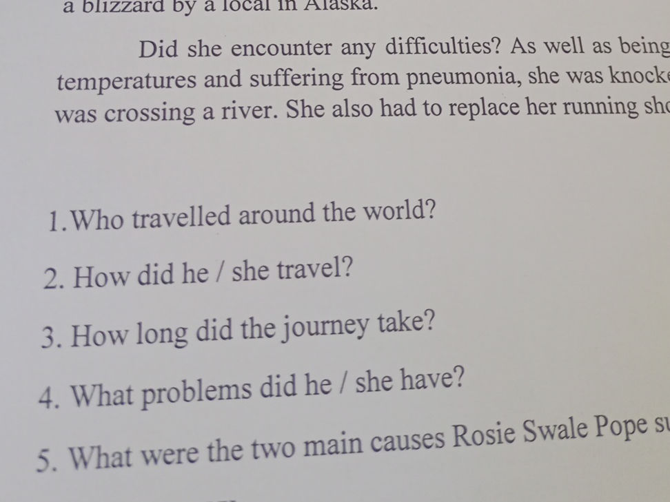 1. Who travelled around the world? 2. How | StudyX