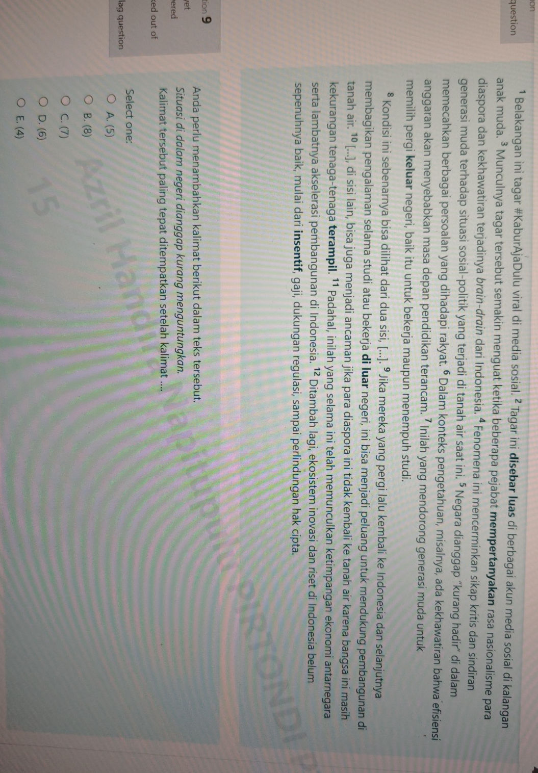 Anda perlu menambahkan kalimat berikut dalam | StudyX