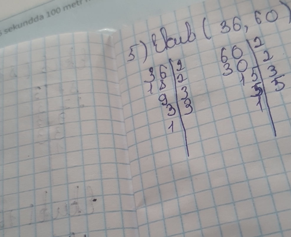 Ekub (36, 60) - Finding the Least Common | StudyX