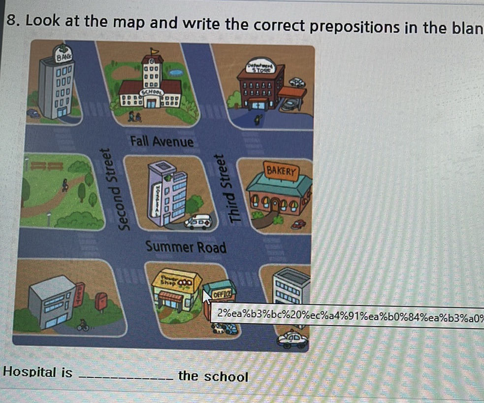 8. Look at the map and write the correct | StudyX