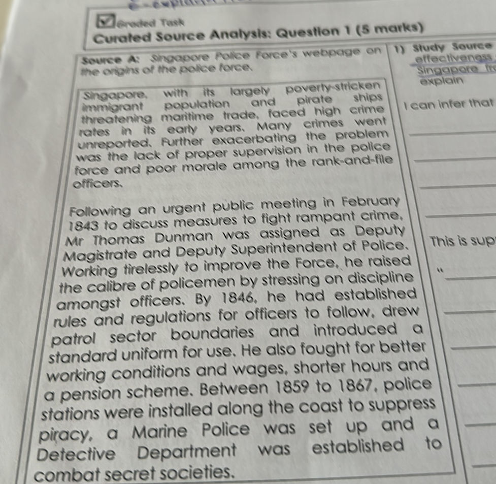 Curated Source Analysis: Question 1 (5 | StudyX