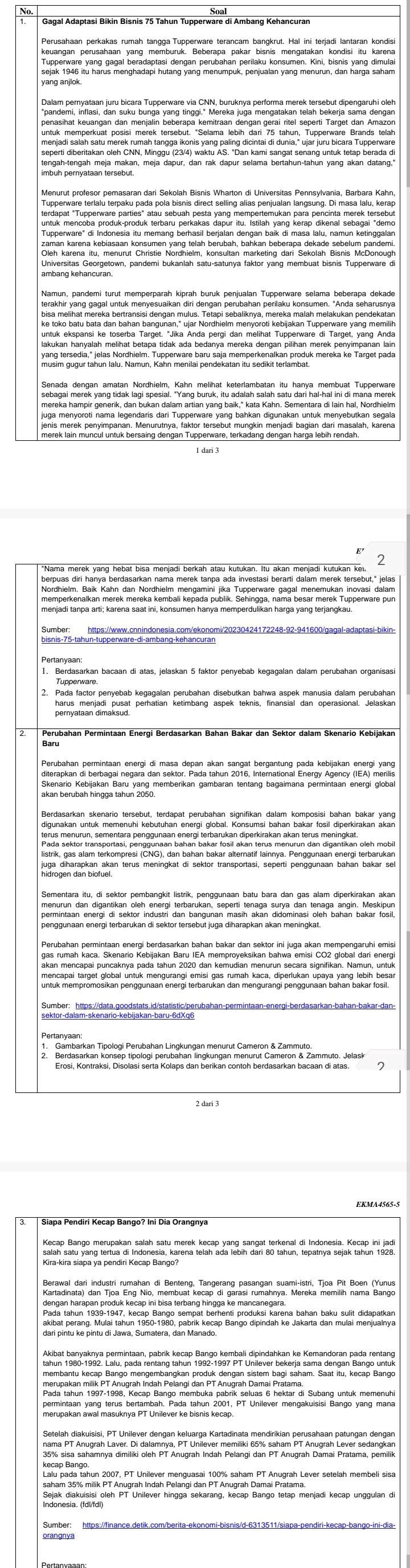 1. Berdasarkan bacaan di atas, jelaskan 5 | StudyX