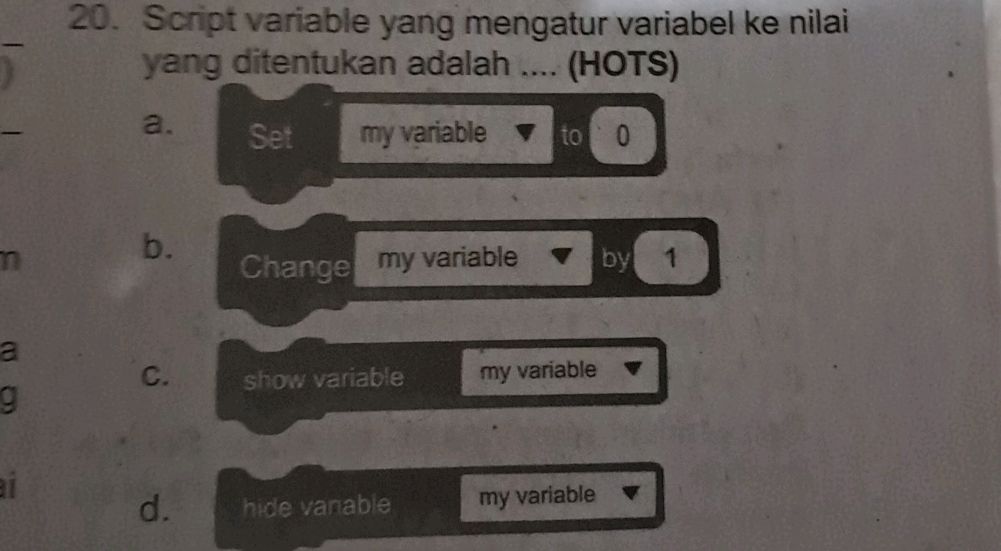 20. Script variable yang mengatur variabel | StudyX