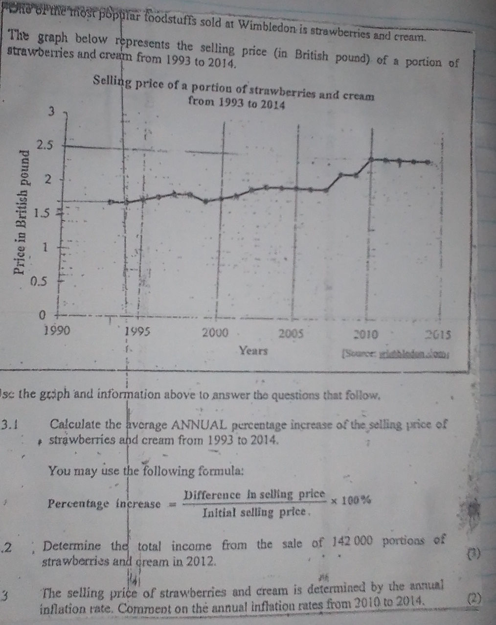 3. 1 Calculate the average ANNUAL | StudyX