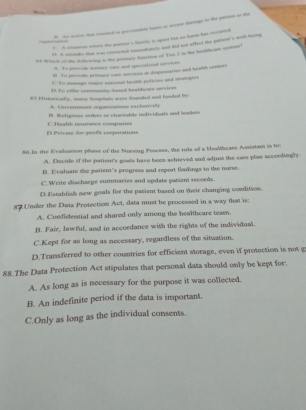 84. Which of the following is the primary | StudyX