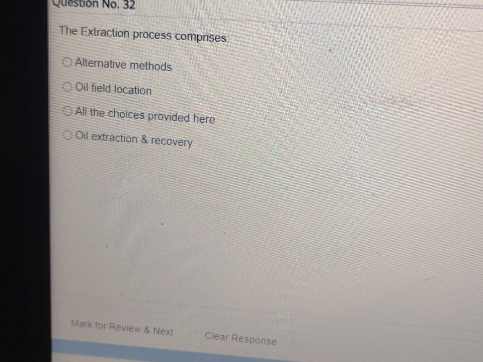 Question No. 32 The Extraction process | StudyX