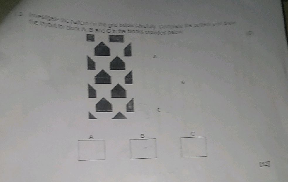 Investigate the pattern on the grid below | StudyX