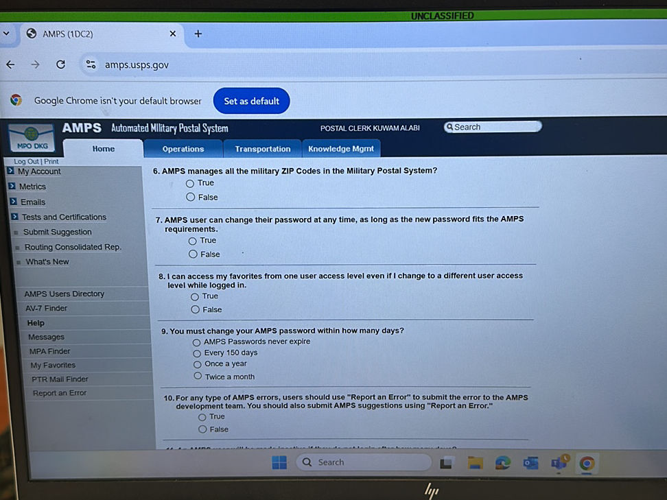 6. AMPS manages all the military ZIP Codes | StudyX