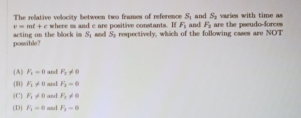 The relative velocity between two frames of | StudyX