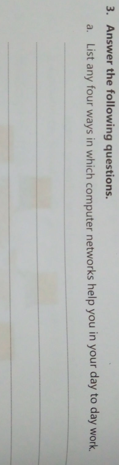 3. Answer the following questions. a. List | StudyX