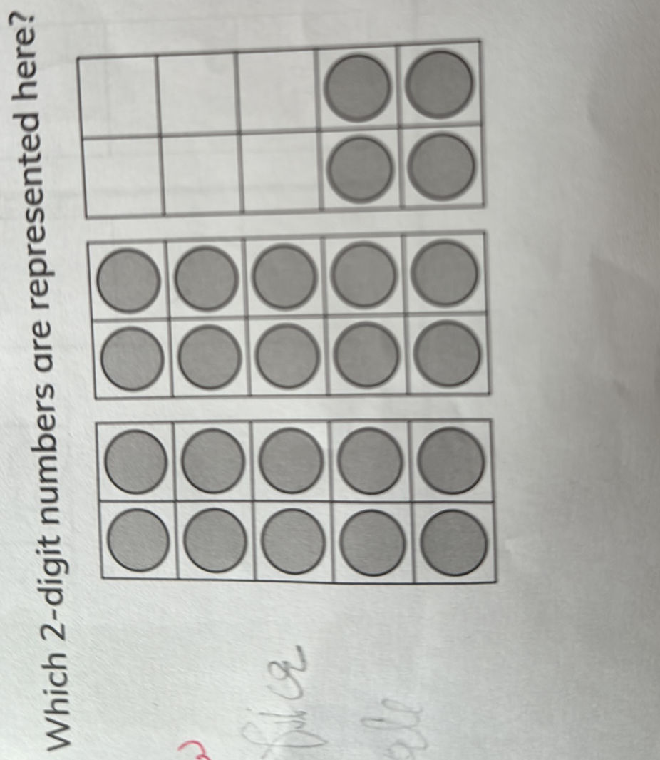 Which 2-digit numbers are represented here? | StudyX