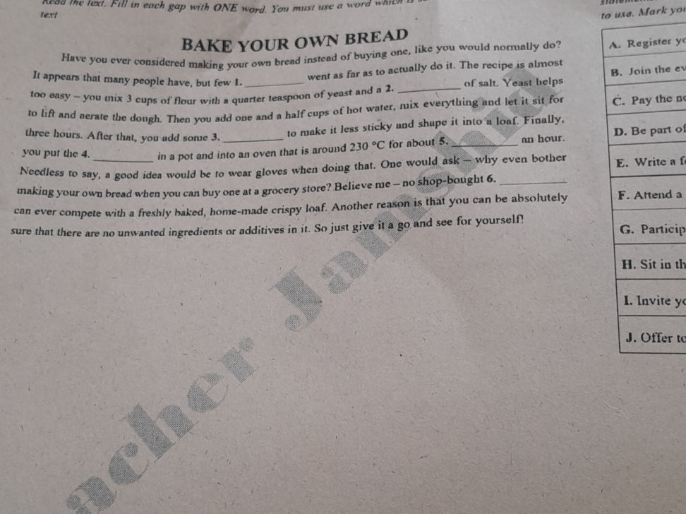 Read the text. Fill in each gap with ONE | StudyX