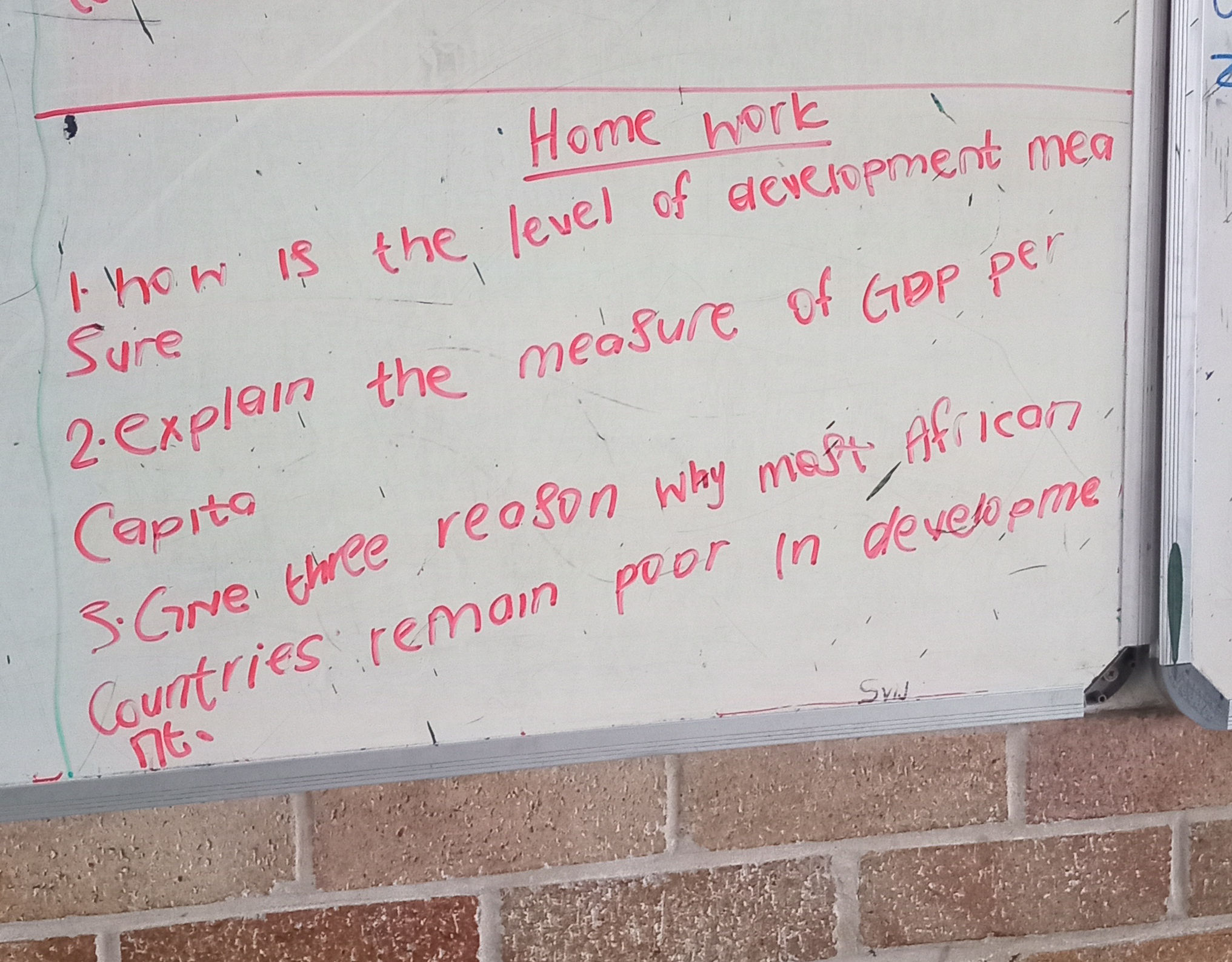 how is the level of development measure? 2. | StudyX