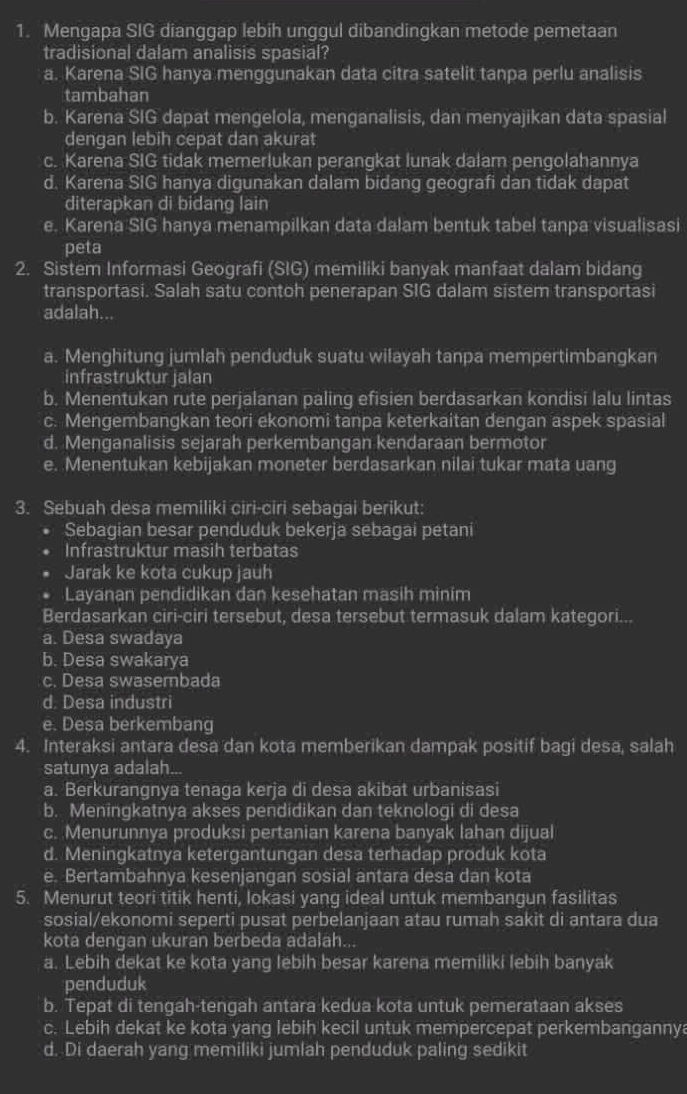 1. Mengapa SIG dianggap lebih unggul | StudyX