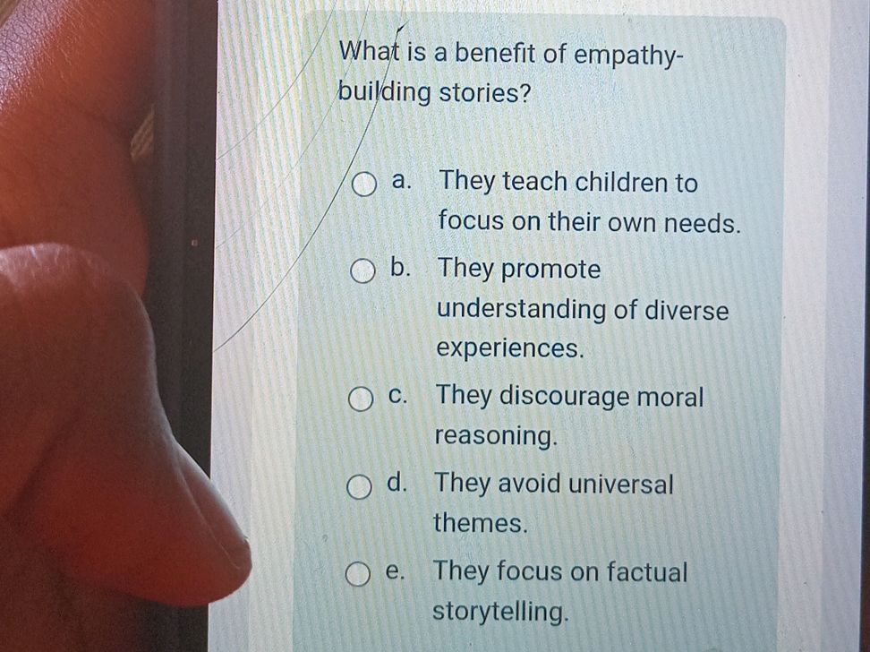 What is a benefit of empathy-building | StudyX