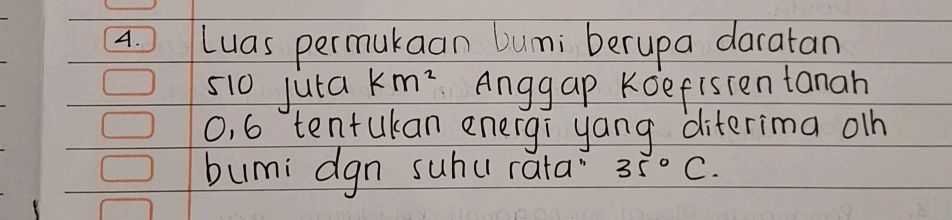 4. Luas permukaan bumi berupa daratan 510 | StudyX