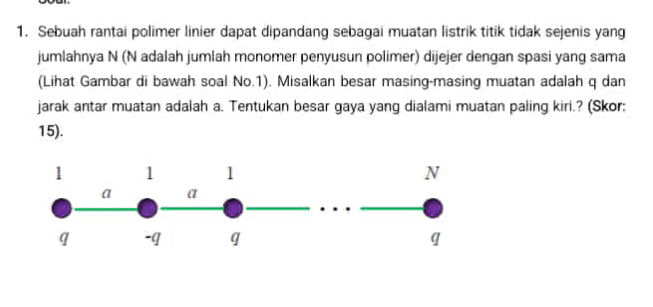 1. Sebuah rantai polimer linier dapat | StudyX