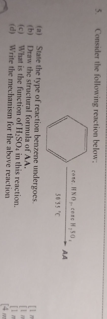 Consider the following reaction below; | StudyX