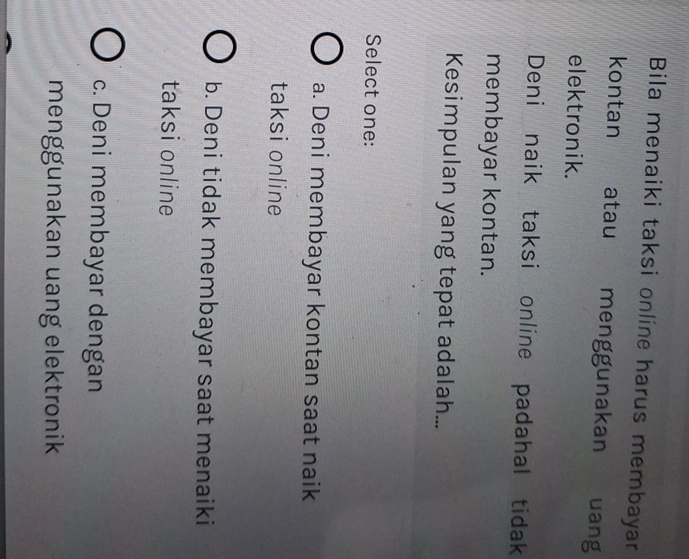 Bila menaiki taksi online harus membayar | StudyX