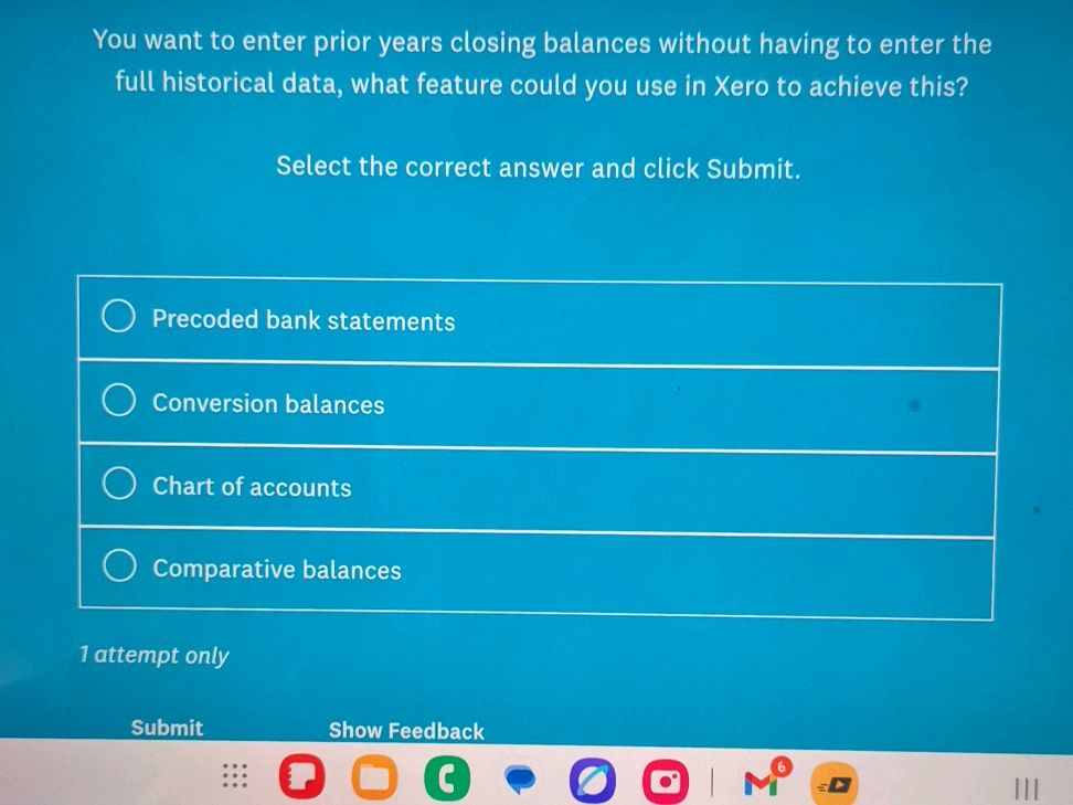 You want to enter prior years closing