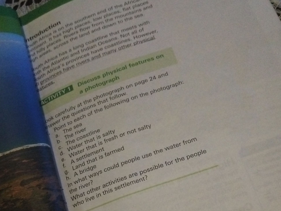 ACTIVITY 1 Discuss physical features on a | StudyX