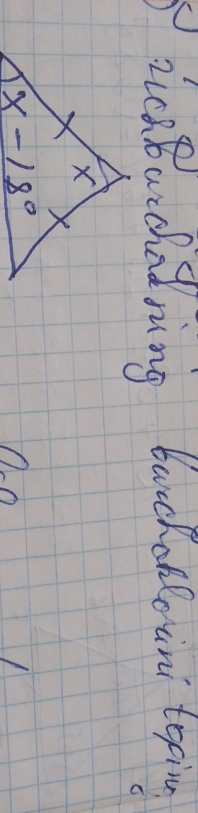 The image shows a triangle with angles | StudyX