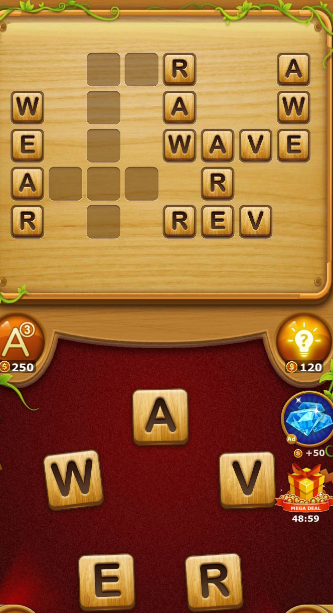 The image shows a word puzzle game. The goal | StudyX