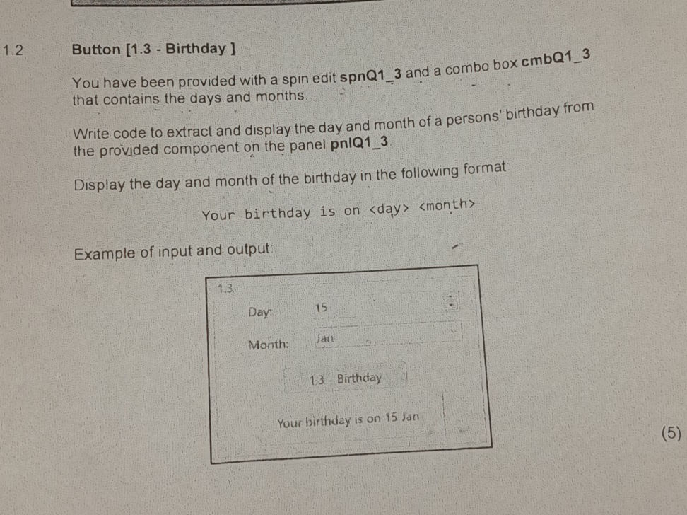 Write code to extract and display the day | StudyX
