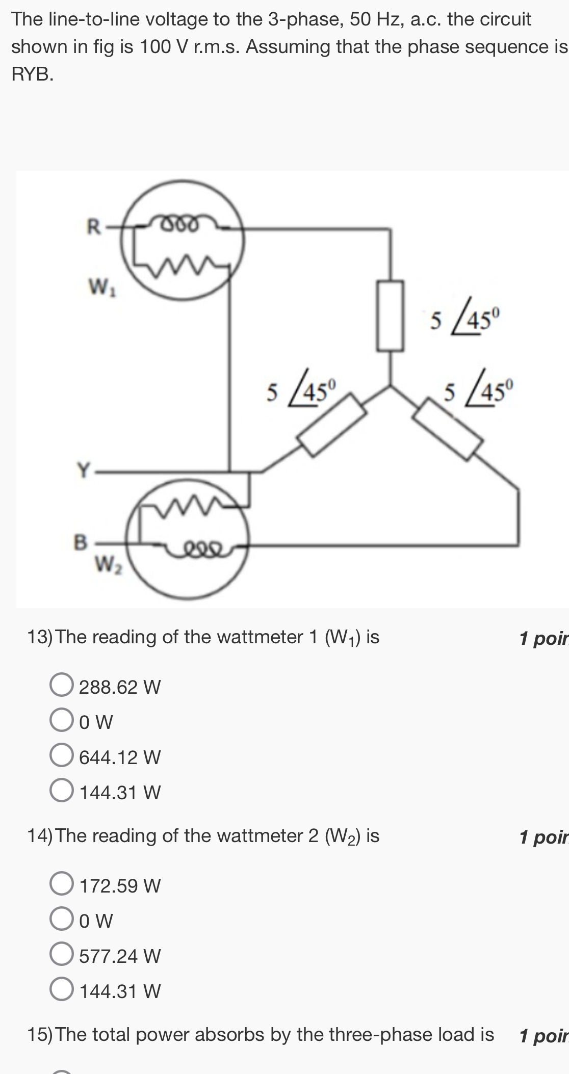 The line-to-line voltage to the 3-phase, 50 | StudyX