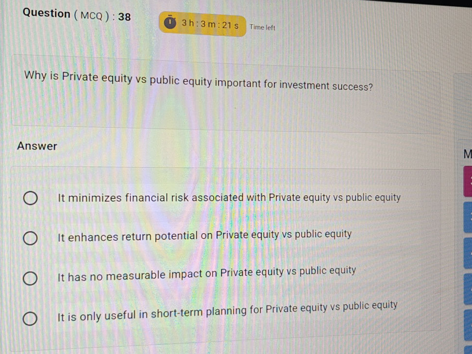Why is Private equity vs public equity | StudyX