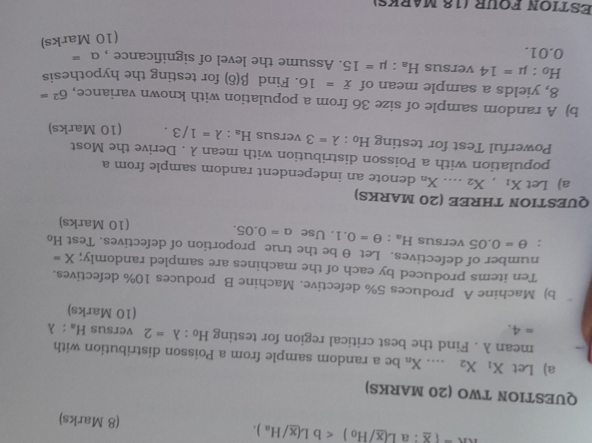 a) Let $X_1, X_2 ... X_n$ be a random sample | StudyX