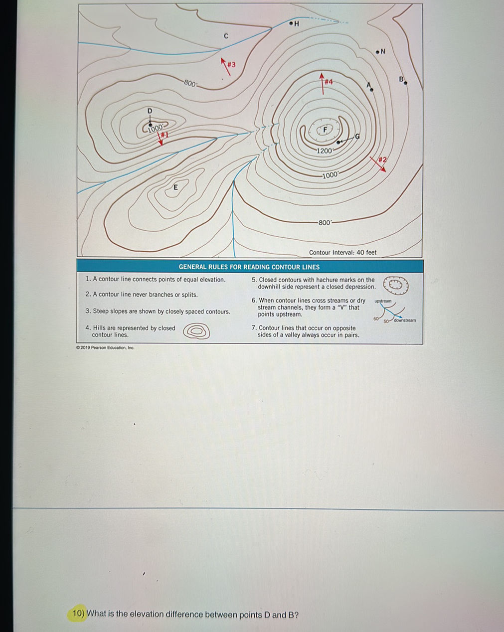 10) What is the elevation difference between | StudyX
