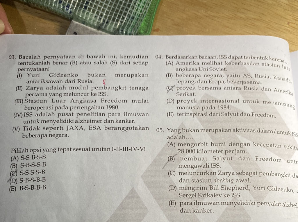 03. Bacalah pernyataan di bawah ini, | StudyX