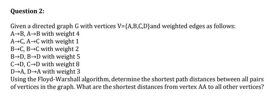 Given a directed graph G with vertices | StudyX