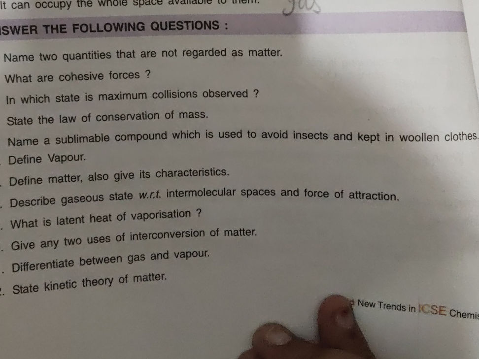 1. Name two quantities that are not regarded | StudyX