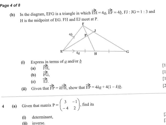 (b) In the diagram, EFG is a triangle in | StudyX