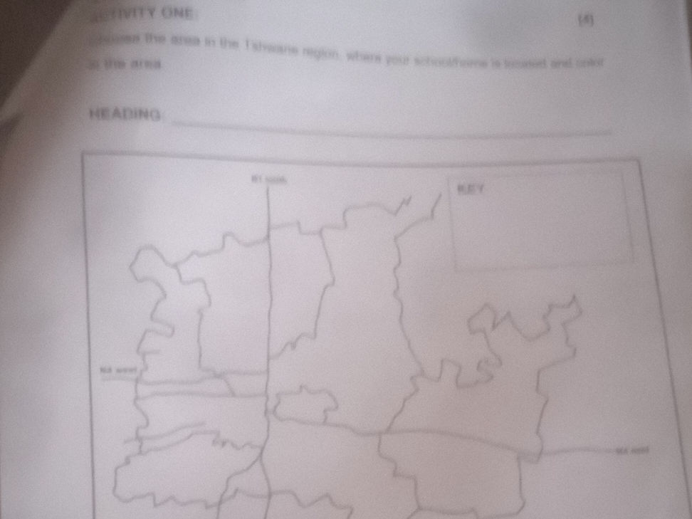 ACTIVITY ONE Locate the area in the Tshwane | StudyX