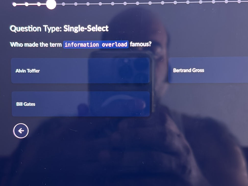 Who made the term information overload | StudyX