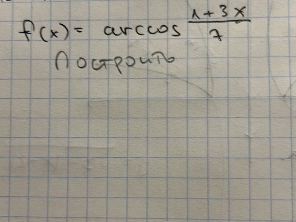 Graphing the arccos function: f(x) = | StudyX