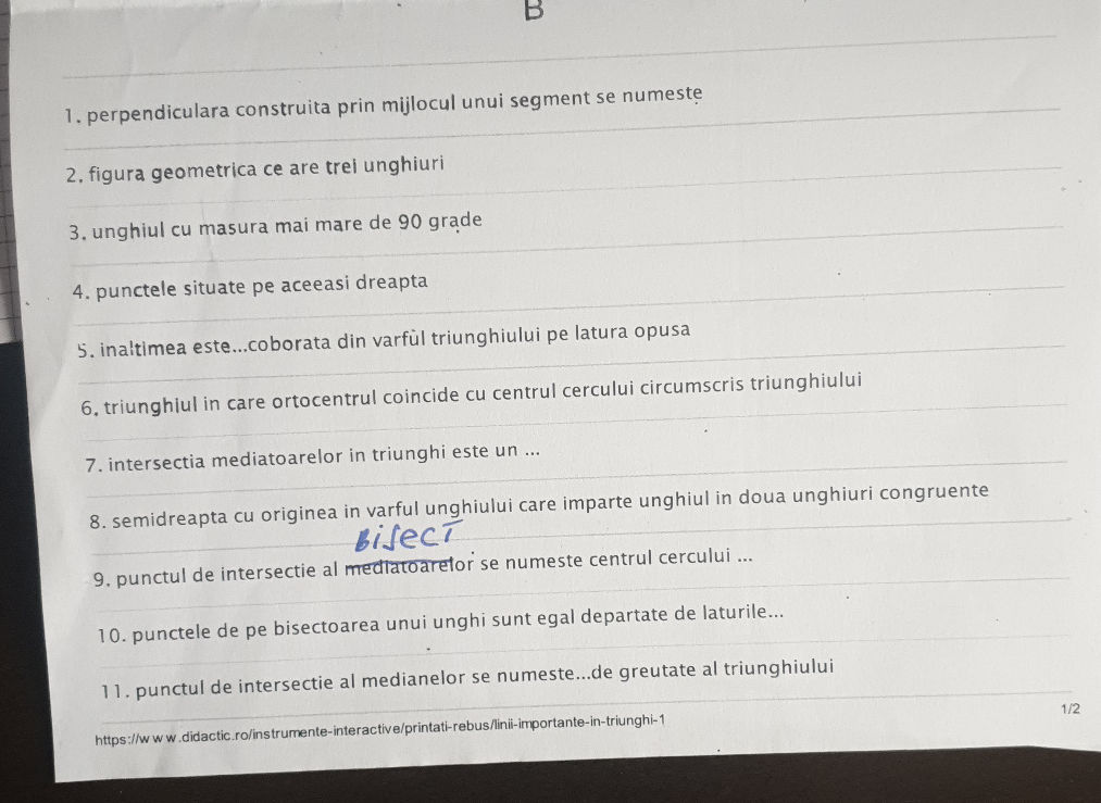 1. perpendiculara construita prin mijlocul | StudyX
