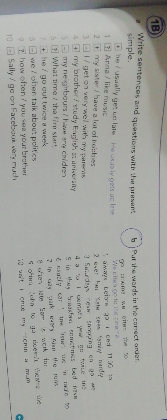 a Write sentences and questions with the | StudyX