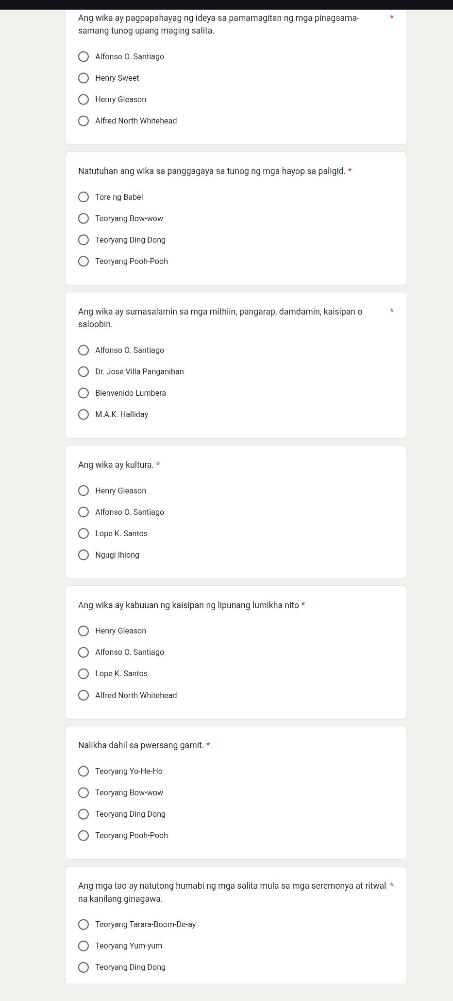 Ang wika ay pagpapahayag ng ideya sa | StudyX