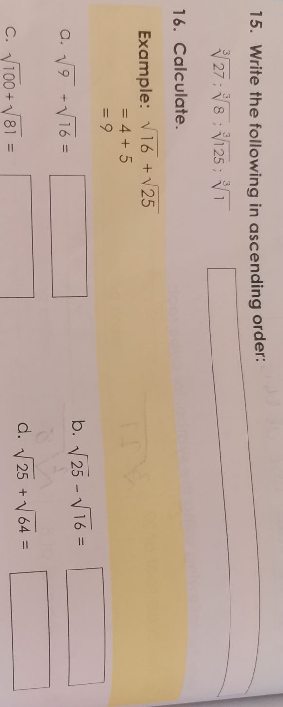 15. Write the following in ascending order: | StudyX