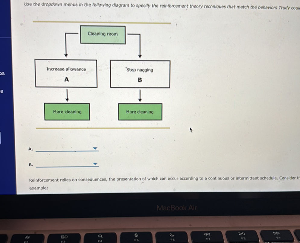 Use the dropdown menus in the following | StudyX